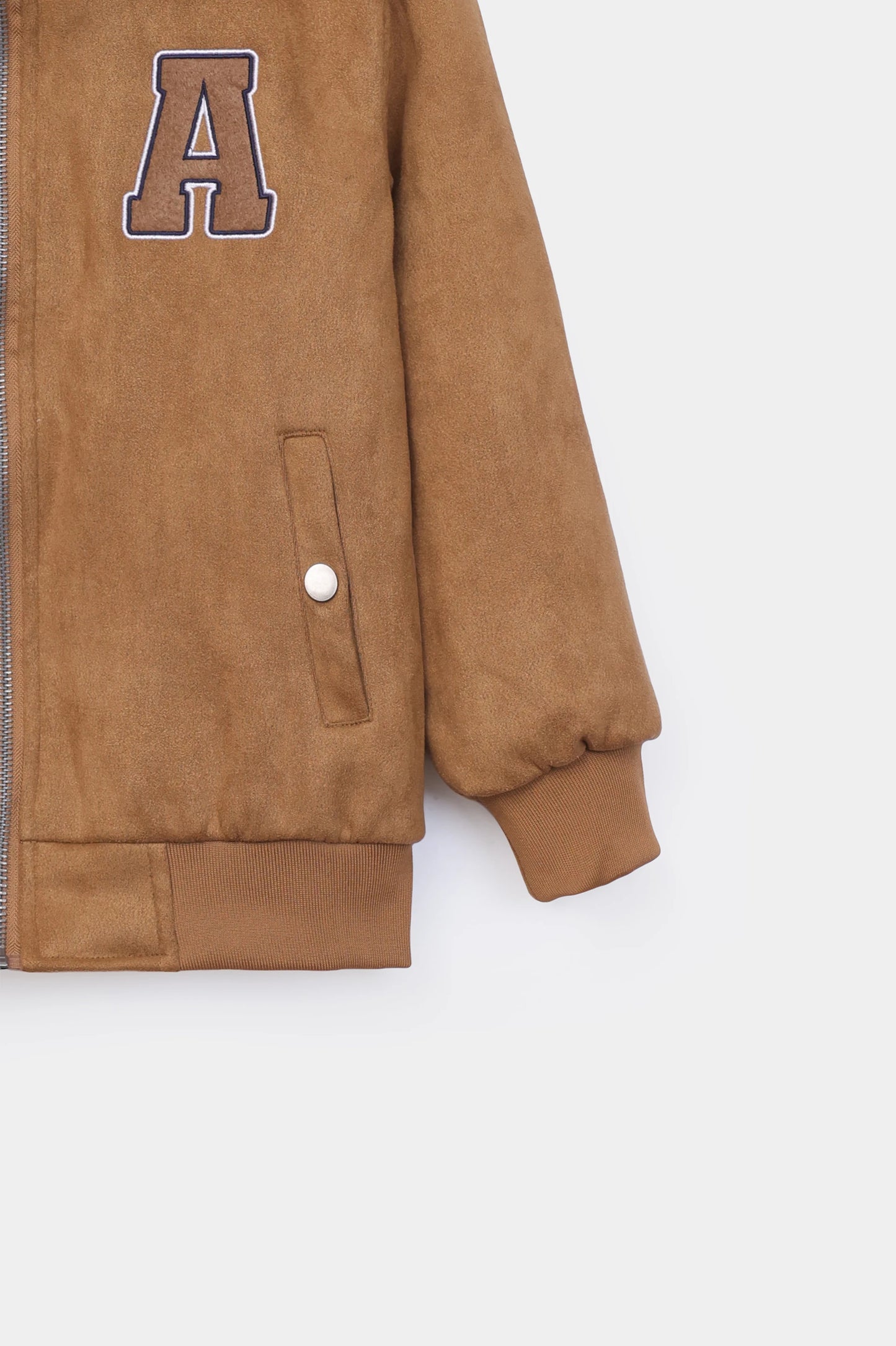 Suede Letter Jacket