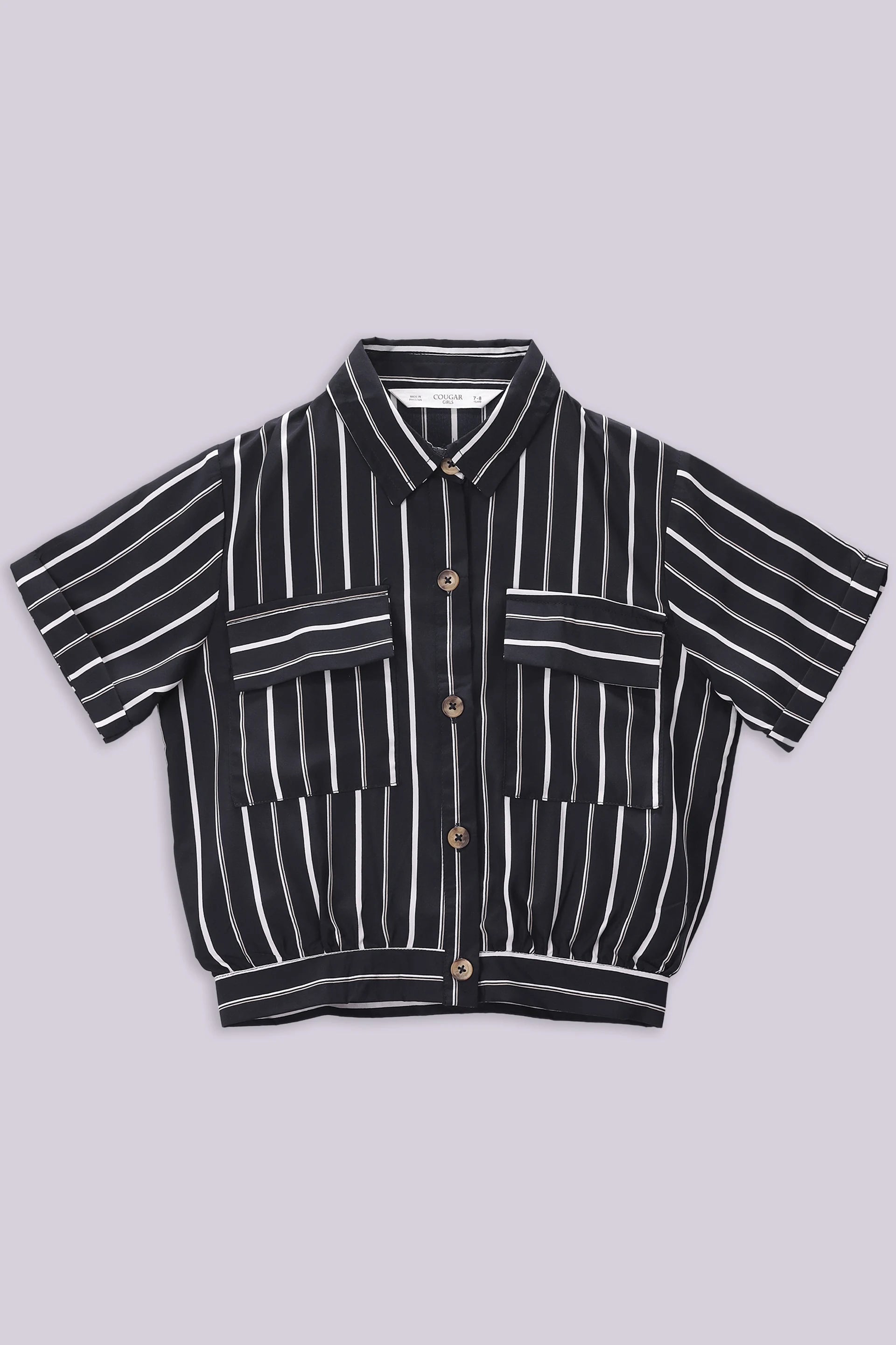 Striped Patch Pocket Shirt